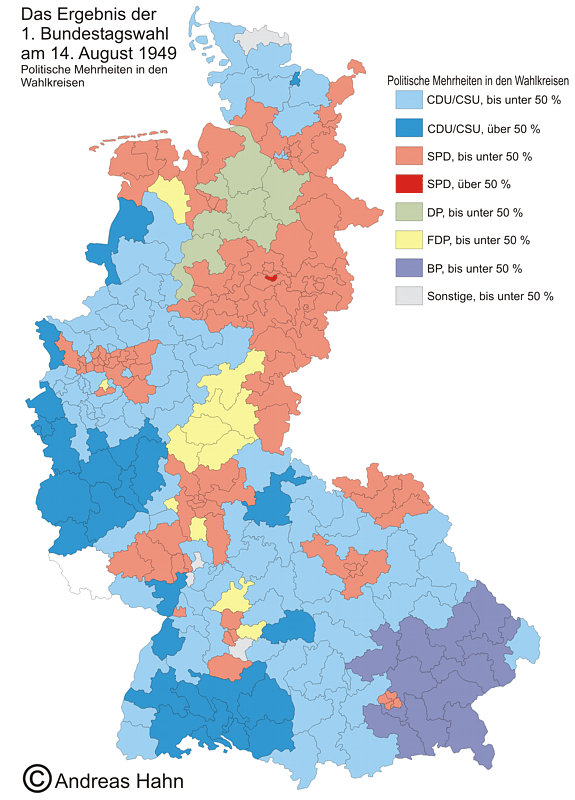 Germany. Legislative Election 1949 - Electoral Geography 2.0